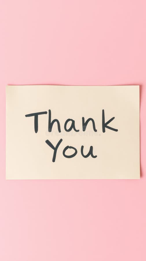 Handwritten Thank You Note on Pastel Background Reflects Gratitude in ...