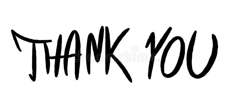 Handwritten Thank You Vector Sign Stock Vector - Illustration of ...