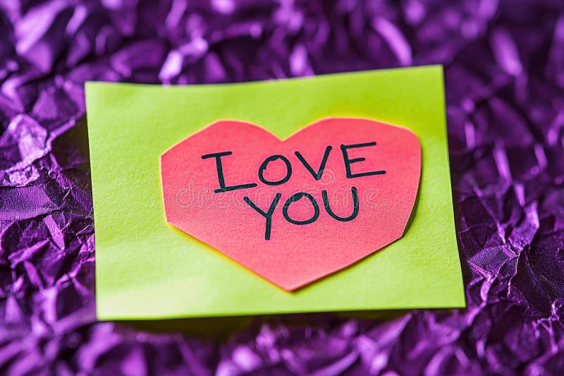 Handwritten Valentine's Day Message Expressing Love Romantic Note Stock ...