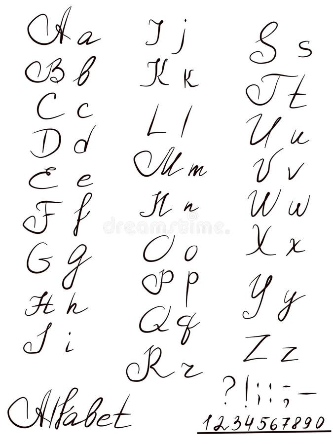 Handwritten Vector Script Font Brush Font Type Font Lettering ...