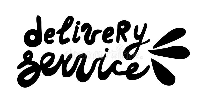 Handwritten Vector Typography for Delivery Service Stock Vector ...