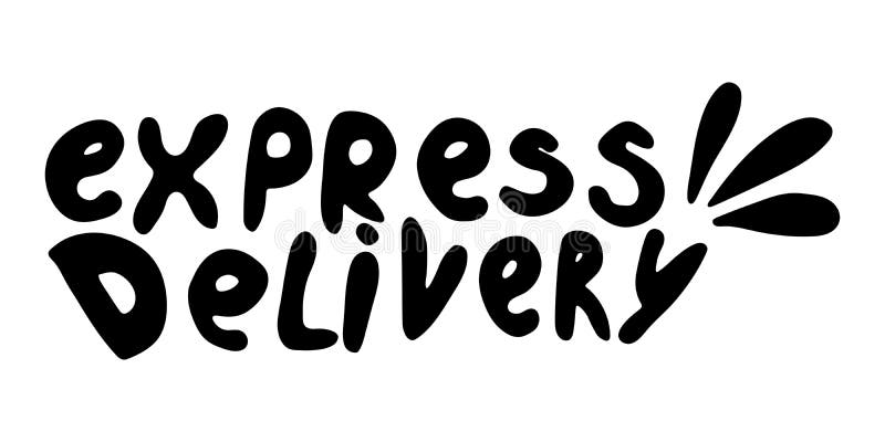 Handwritten Vector Typography for Express Delivery Service Stock Vector ...