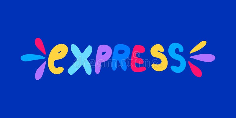 Handwritten Vector Typography for Express Delivery Service Stock Vector ...