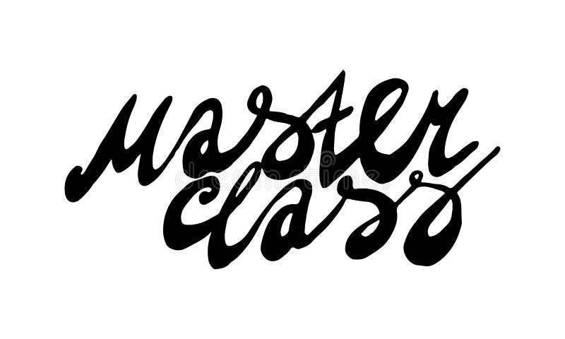 Handwritten Vector Typography for Online Master Class Stock Vector ...
