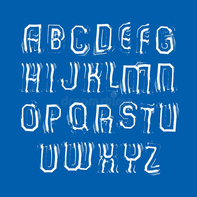 Handwritten White Vector Lowercase Letters, Stylish Letters Set Stock ...