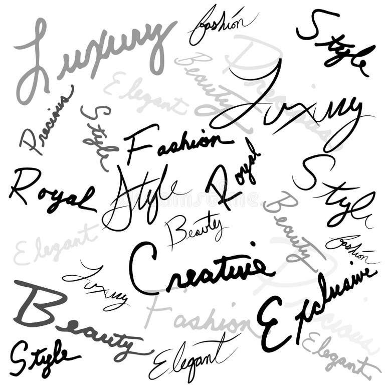 Cursive Words Stock Illustrations – 6,758 Cursive Words Stock ...