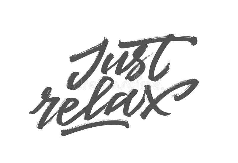 Handwritten Words with a Brush. Calligraphy in Vector Stock Vector ...