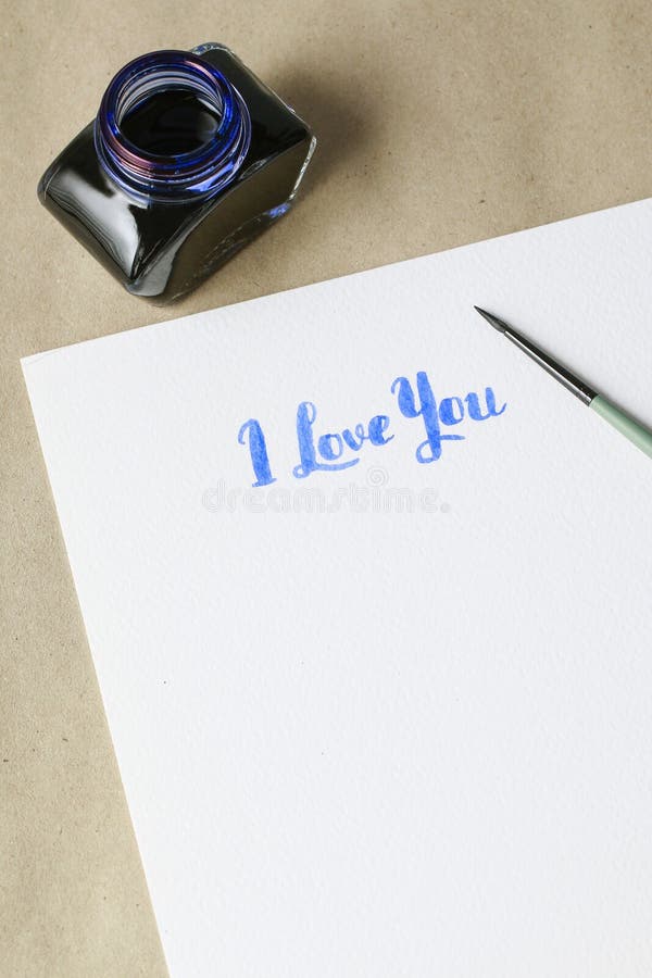 Handwritten Words: I Love You and Best Friend Stock Image - Image of ...