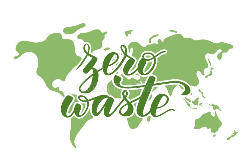 Handwritten Zero waste stock vector. Illustration of lifestyle - 145931156