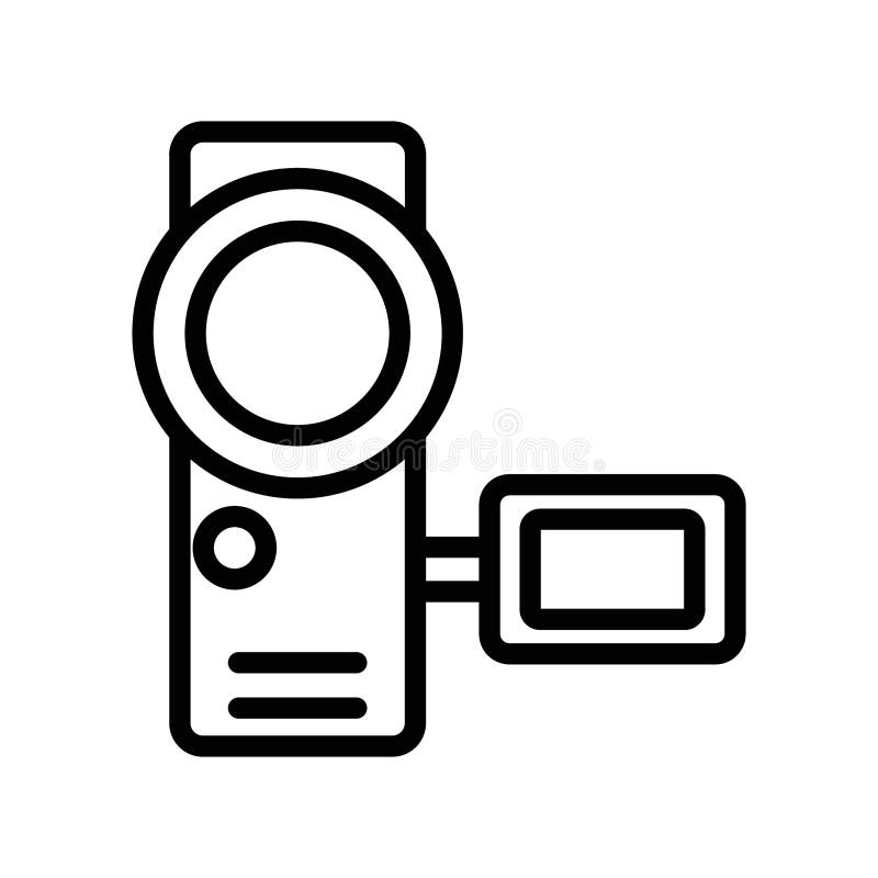 Handy Cam Icon Design in Filled and Outlined Style Stock Vector ...