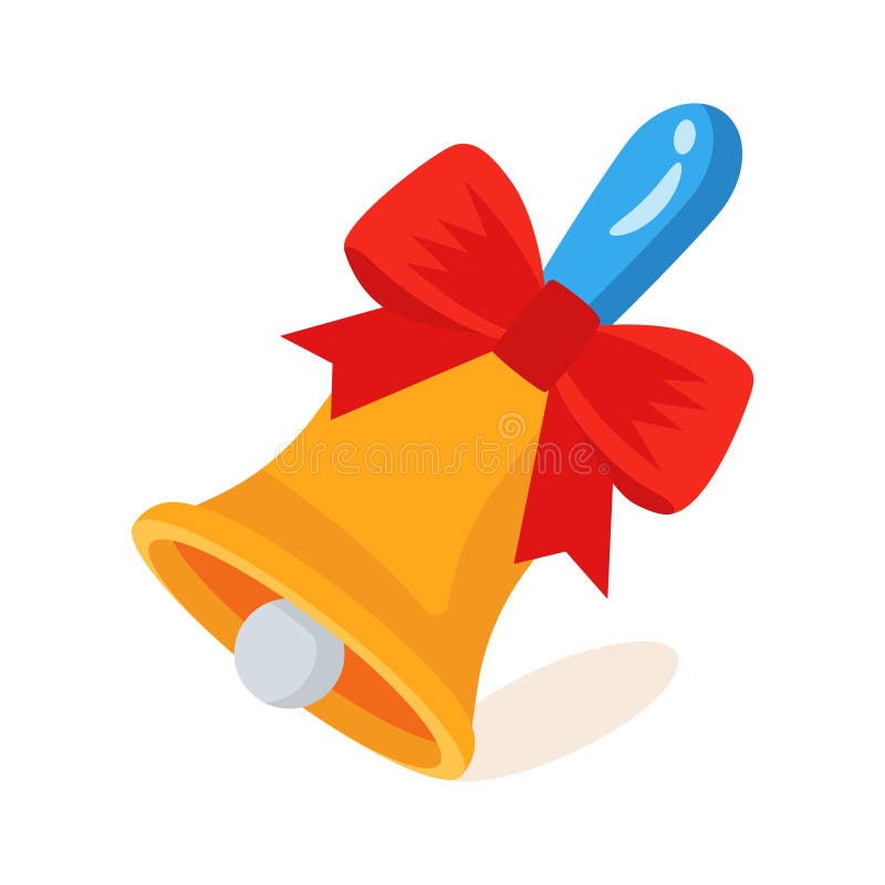 A Handy 3d Icon of Bell with a Bow on it Stock Illustration ...