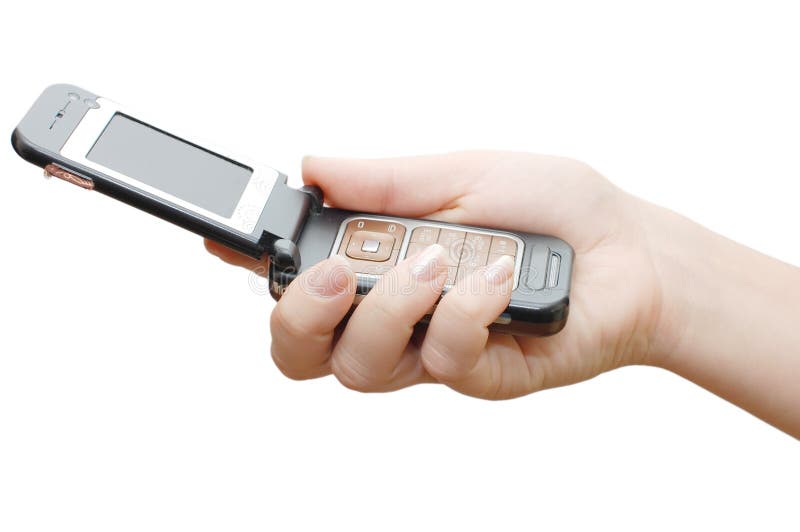 Handy in der Hand stockbild. Bild von telefon, büro, handy - 11382281