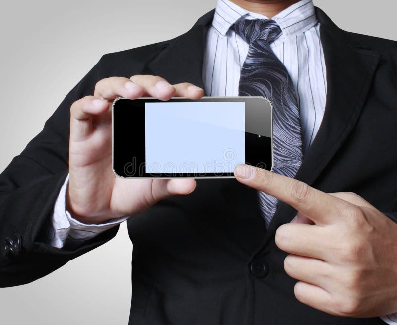 Handy, in der Hand stockbild. Bild von gerät, taste, geschäft - 25856639