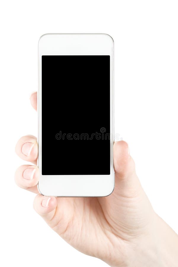 Handy in der Hand stockfoto. Bild von getrennt, multimedia - 40045716
