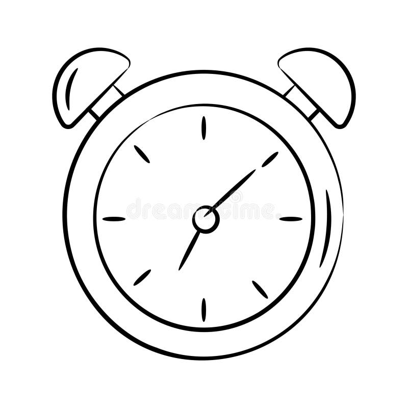 A Handy Drawing Style Icon Showing Alarm Clock Stock Illustration ...