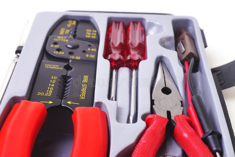 Electrical Tools and Components - Toolbox Stock Image - Image of ...
