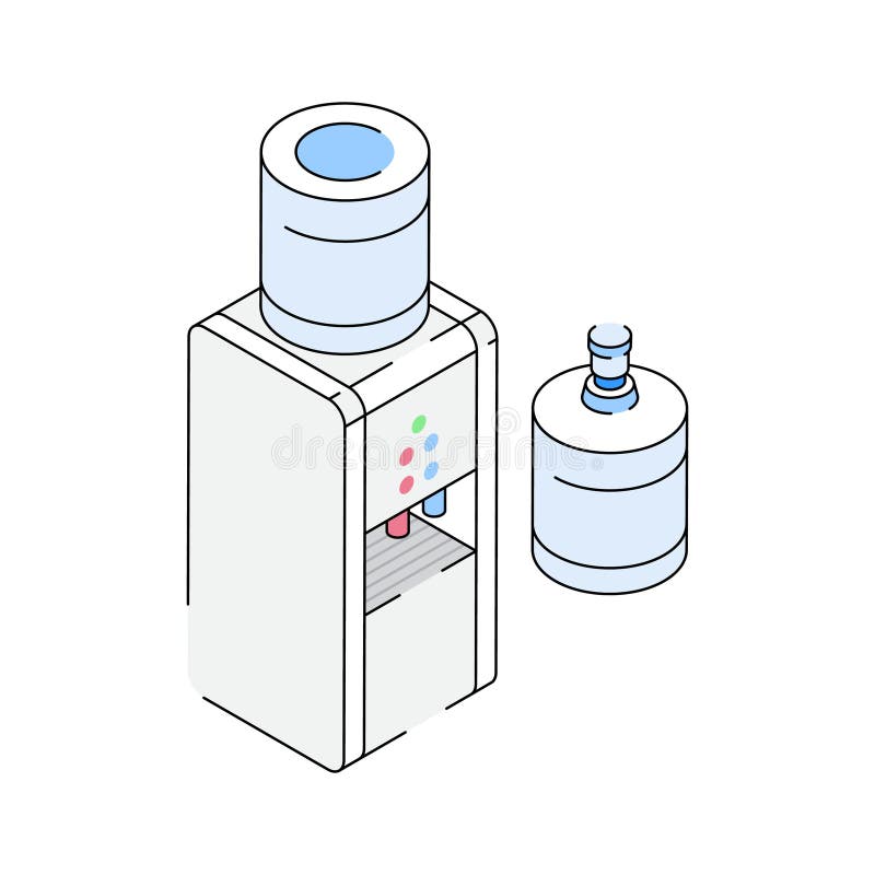 A Handy Isometric Icon Showing Water Dispenser Stock Vector ...