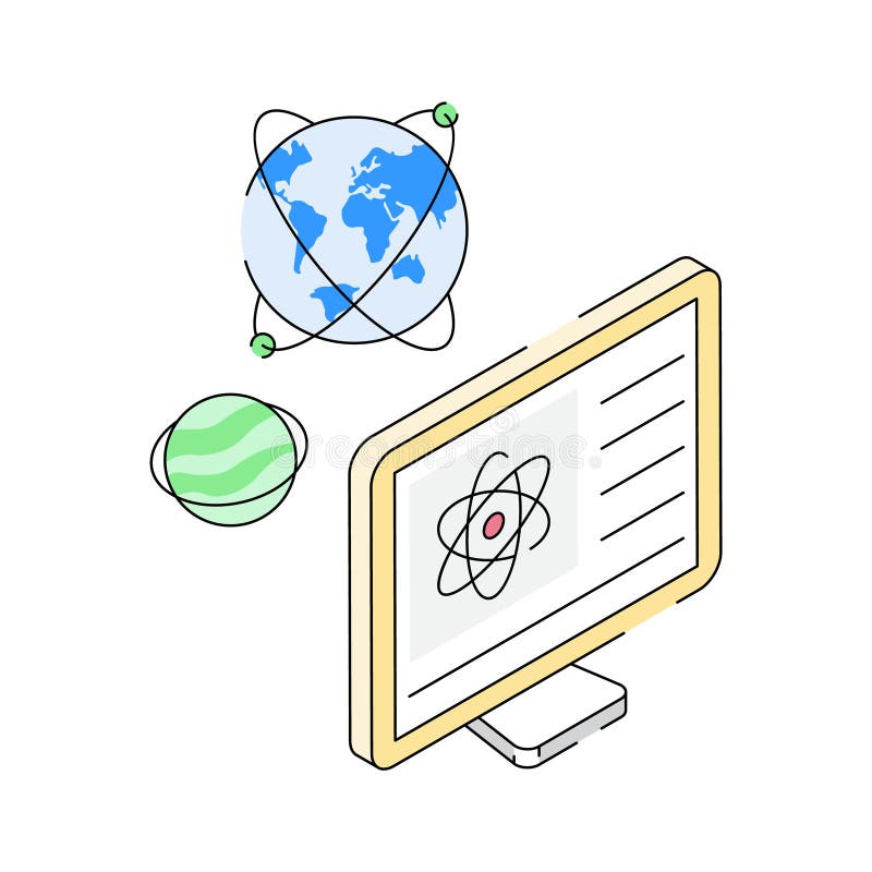 A Handy Isometric Style Icon of Science Education Stock Illustration ...