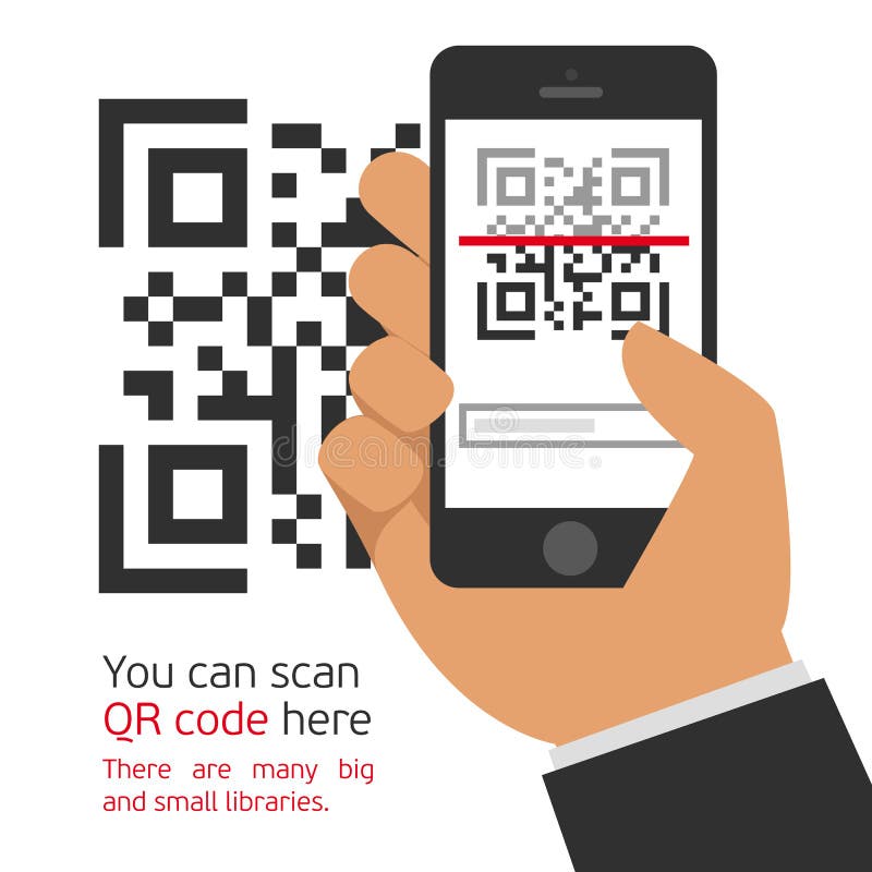 Telefon Qr-Code-Scan-Ikone Flaches Artikonendesign Ui Illustration Der ...