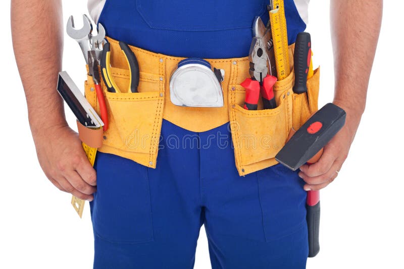 Handy Man with Lots of Tools Stock Image - Image of worker, work: 21629215