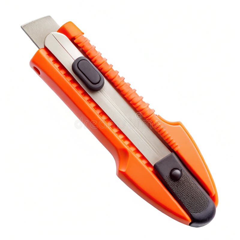 Plastic Utility Knife with Retractable Blade Stock Illustration ...