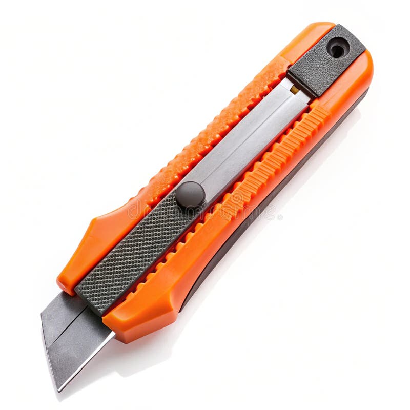 Plastic Utility Knife with Retractable Blade Stock Illustration ...