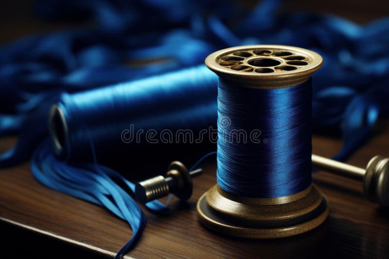 Handy Spool Blue Needle. Generate Ai Stock Photo - Image of metal ...