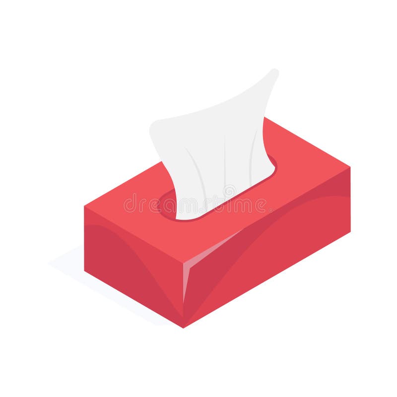 Handy Tissue Box for Personal Hygiene and Easy Access. Stock Vector ...