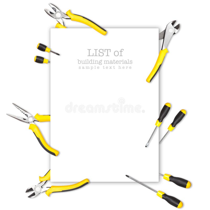 Handy Tools Forming Background Paper Frame with Pilers, Claw and ...