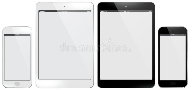 Handy-und Tablet-PC-Vektor-Illustration Vektor Abbildung - Illustration ...