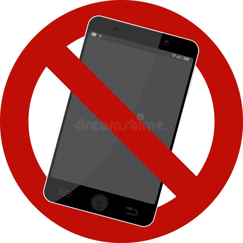 Handy verbotenes Zeichen vektor abbildung. Illustration von zeichen ...