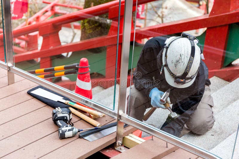 Handyman Fixing Something with Tools Editorial Stock Photo - Image of ...