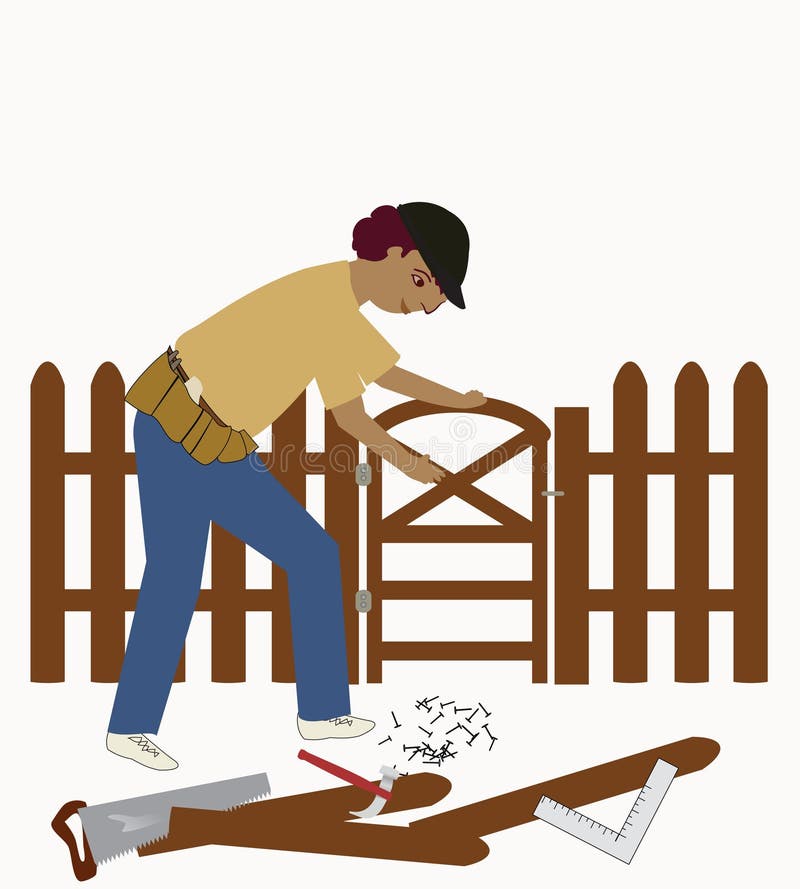 Vector Handyman design stock vector. Illustration of circle - 21023801