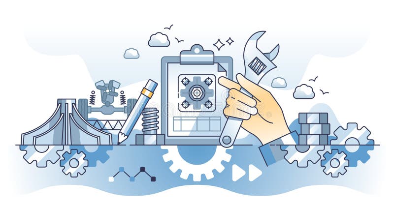 Handyman Occupation As Professional Maintenance Work Outline Hands ...