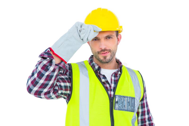 Handyman with Reflecting Clothes Stock Image - Image of confidence ...