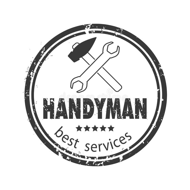 Handyman Services Vector Design For Your Logo Or Emblem In Shape Stock ...