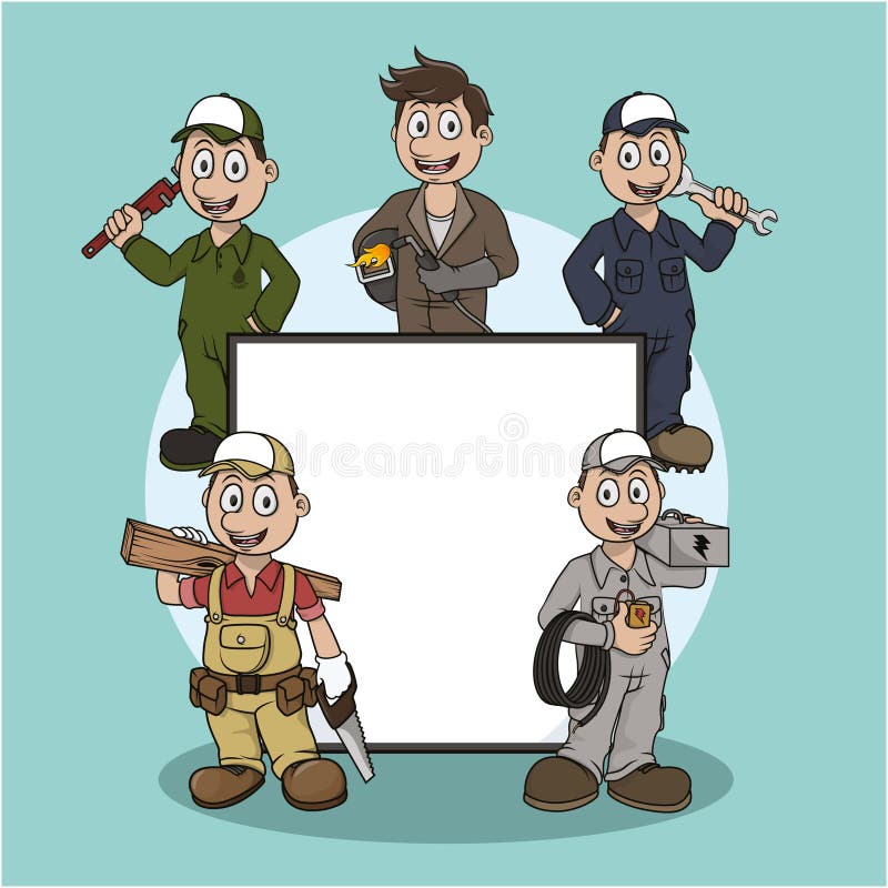 Handyman Sign Vector Color Illustration Design Stock Vector ...