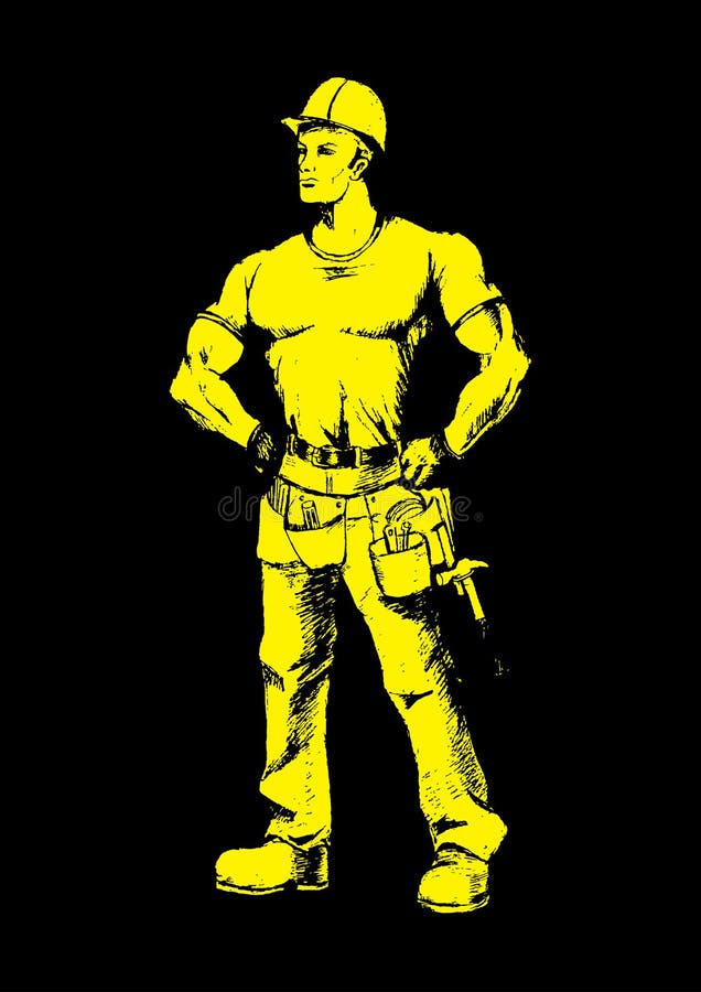 Handyman stock vector. Illustration of cool, sketch, occupation - 46939071