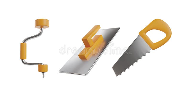 Handyman Tools 3d Icons Vector Clipart Stock Vector - Illustration of ...