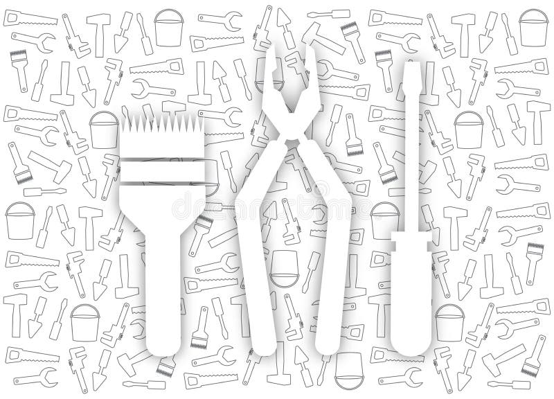 Handyman Tools Pattern. Corporate Web Site Elements and Background ...