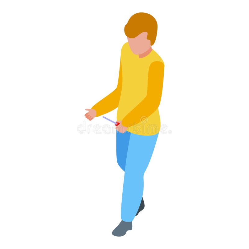 Handyman Walking and Holding Screwdriver Getting Ready for Work Stock ...