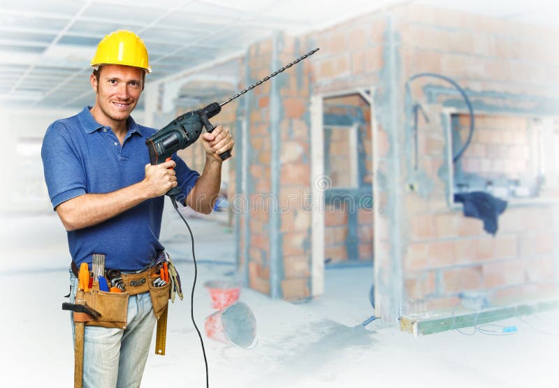 Handyman at work stock photo. Image of journeyman, screwdriver - 17007456