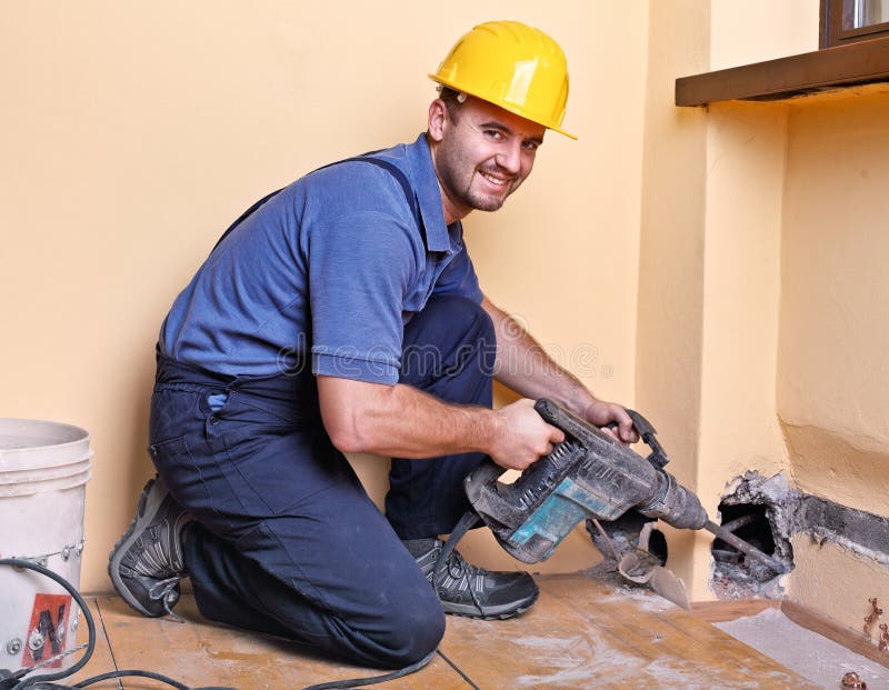 Handyman at work stock photo. Image of handyman, construction - 21359624