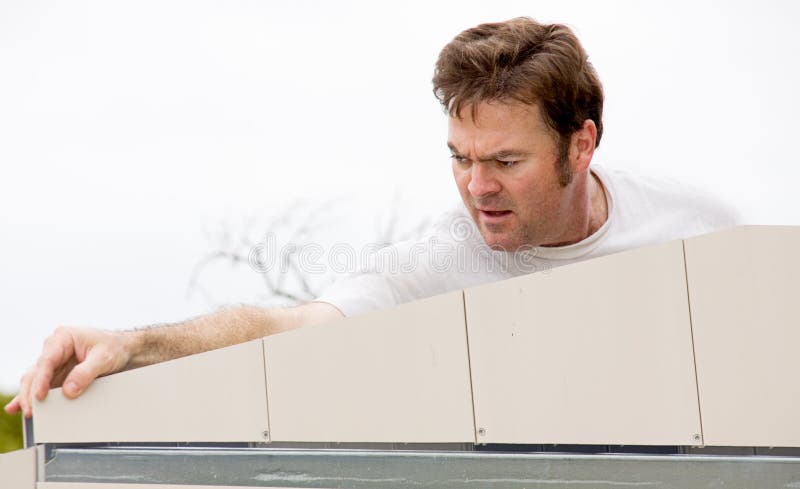 Handyman at Work stock image. Image of blue, handyman - 4358115