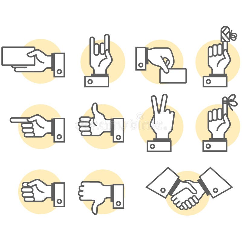 Handzeichen vektor abbildung. Illustration von wunde, händedruck - 5177286