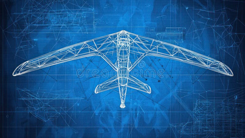 Hang Glider Blueprint Design Showcasing Innovative Engineering Concepts ...