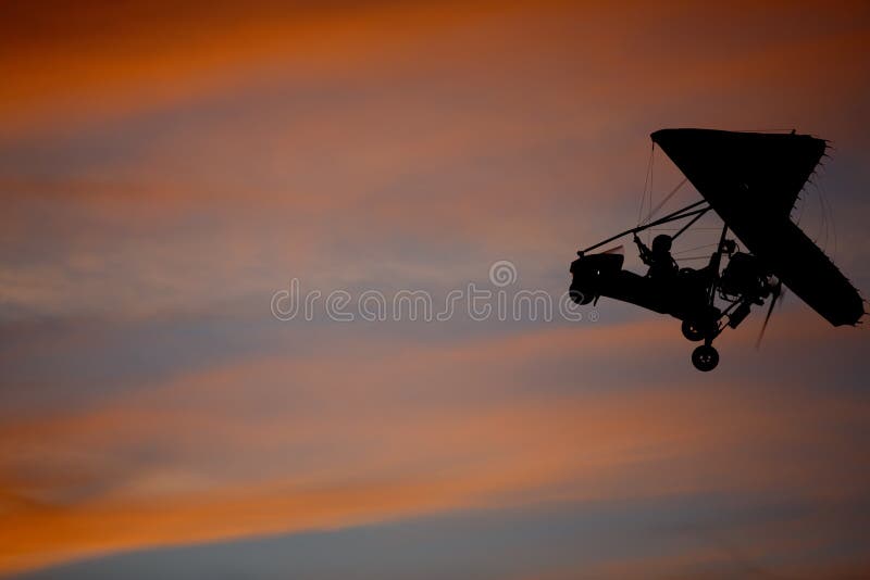 Hang-glider in Sky Opposite Sun Stock Image - Image of propeller ...
