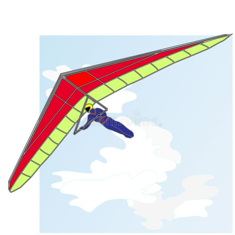 Hang glider vector stock vector. Illustration of rough - 70961146