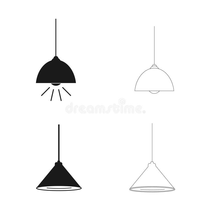 Hang lamp icon vector stock illustration. Illustration of easy - 288027139