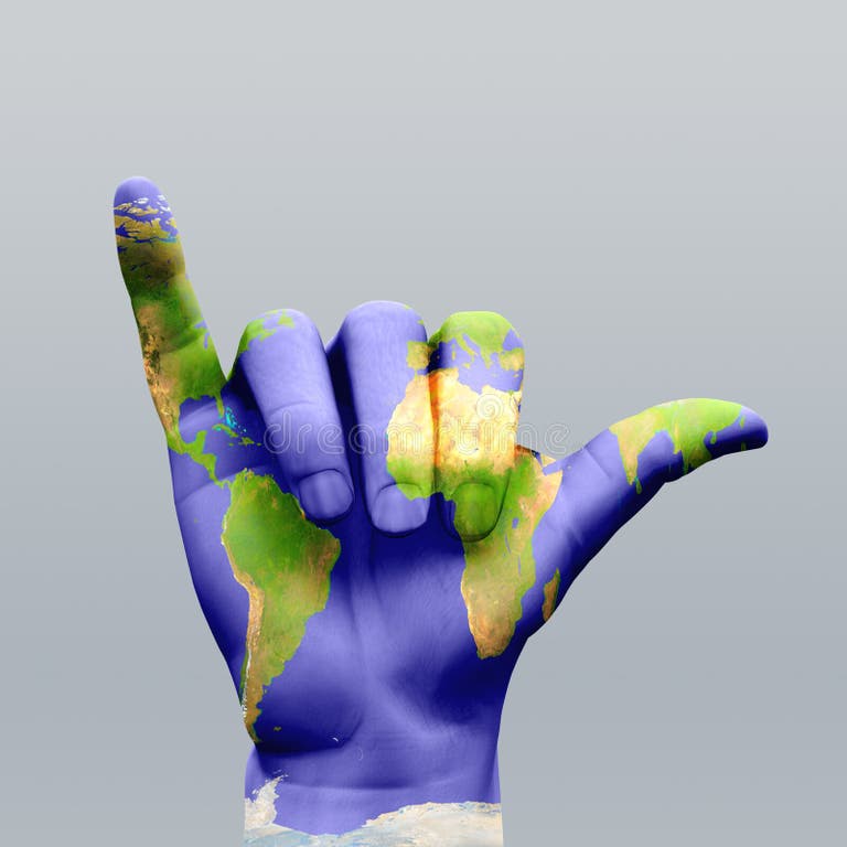 Hang Loose Earth stock illustration. Illustration of land - 74518770